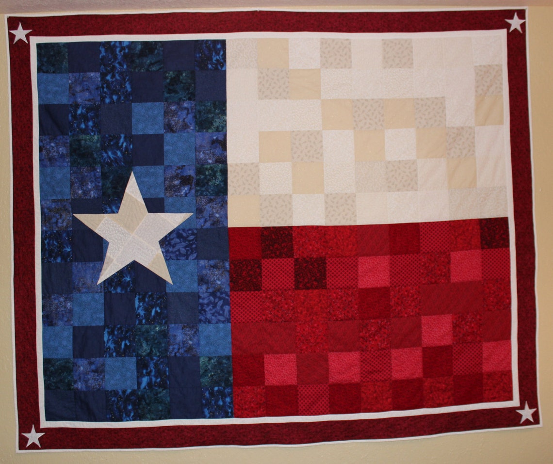 Texas Flag Quilt - Etsy