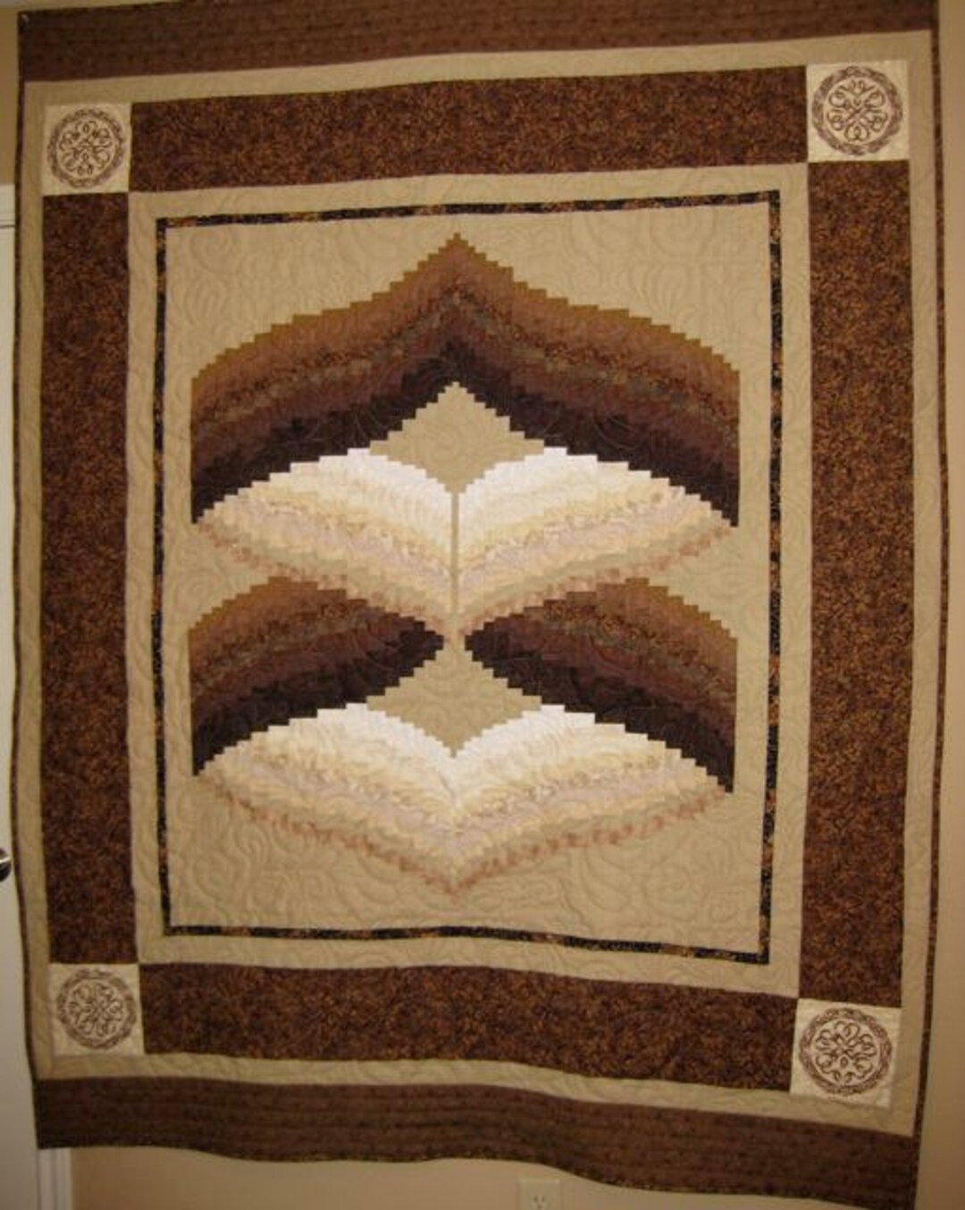 Quilt: Bargello "infinity" Lap Quilt in Browns and Beiges - Etsy