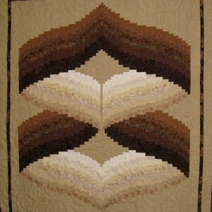Quilt: Bargello "infinity" Lap Quilt in Browns and Beiges - Etsy