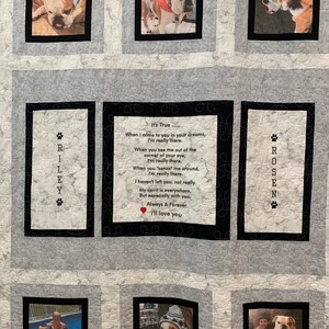 Photo Memory Quilt for Dog Lovers With 24 Pictures - Etsy