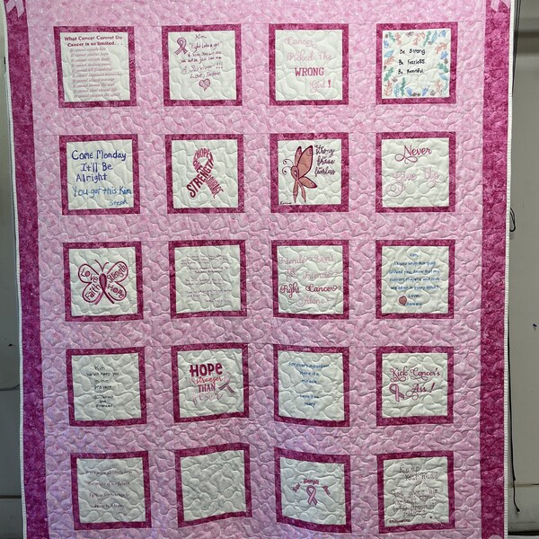 Breast Cancer Quilt - Etsy