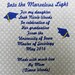 Embroidered Quilt Label: Graduation Theme With Hats in School Colors ...