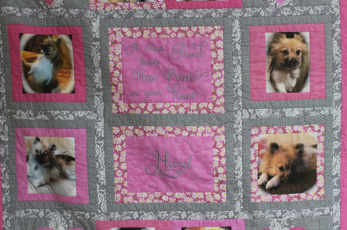 Photo Memory Quilt For Dog Lovers | Etsy