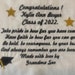 Custom Embroidered Graduation Quilt Label With Stars and Graduation Hat ...