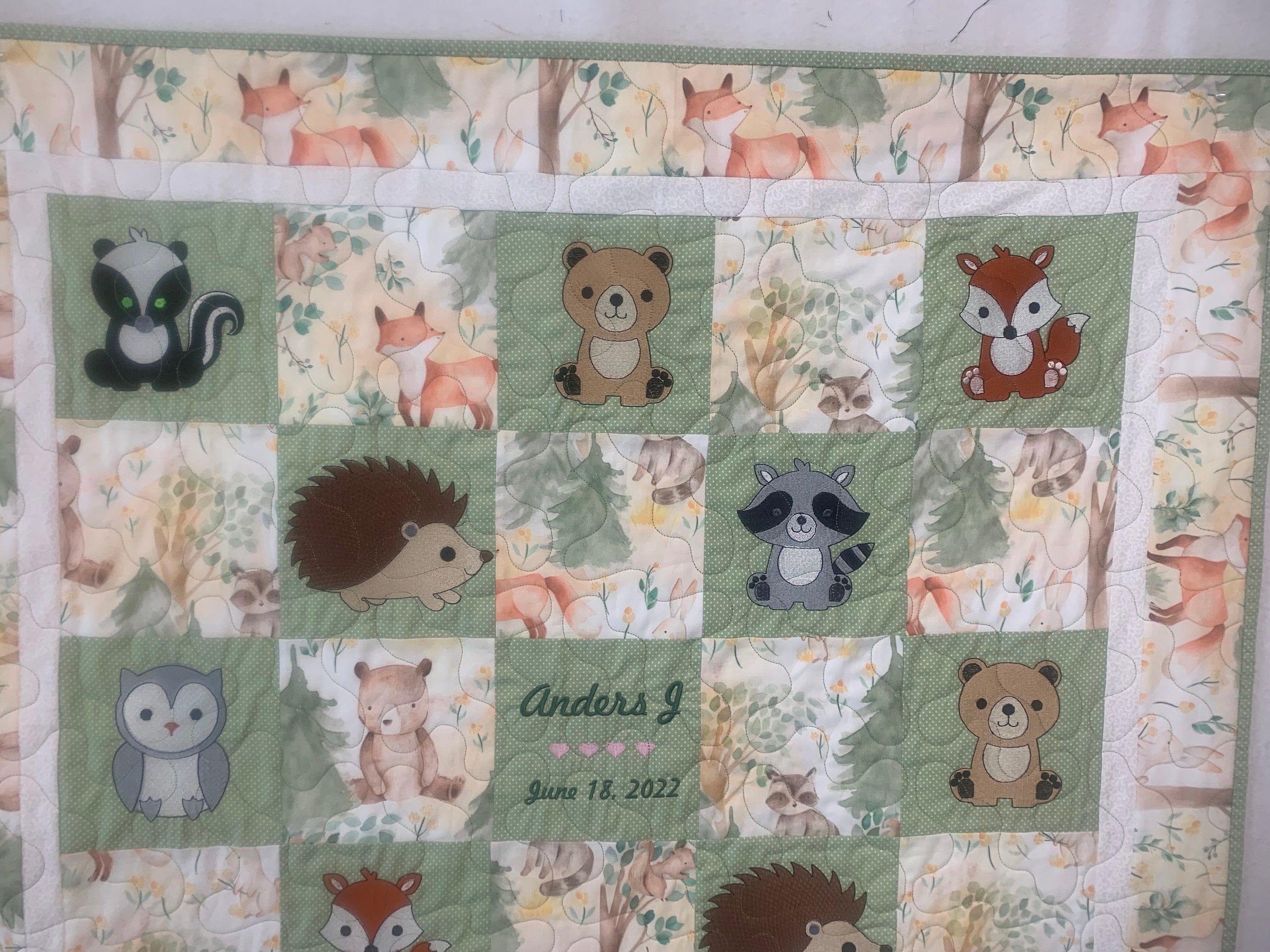 Woodland Animal Baby Quilt Patterns