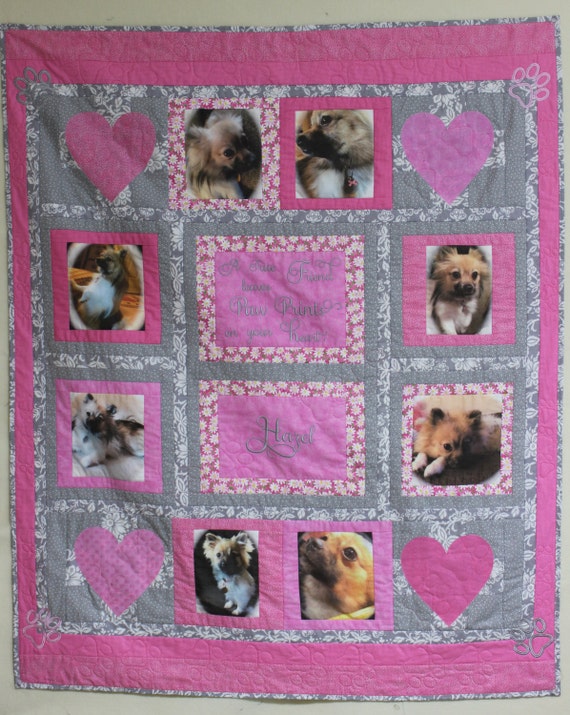 Photo Memory Quilt For Dog Lovers | Etsy