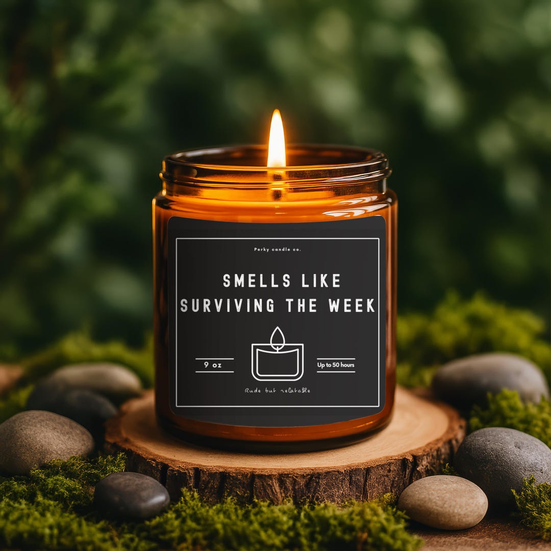 Funny Work Stress Candle - Surviving the Week Scented Candle - Coworker ...