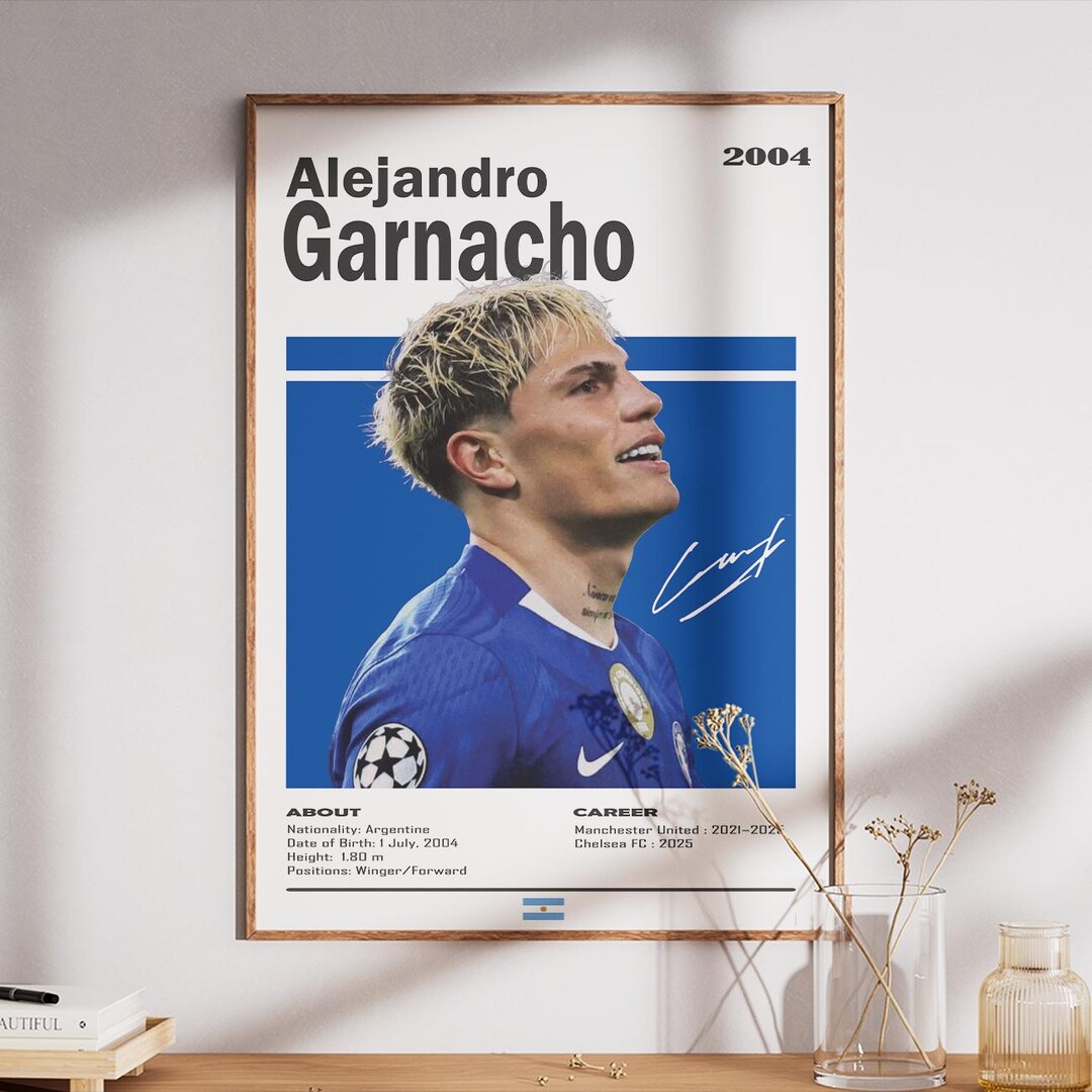 Alejandro Garnacho Poster | Football Poster Printable | Soccer Poster ...
