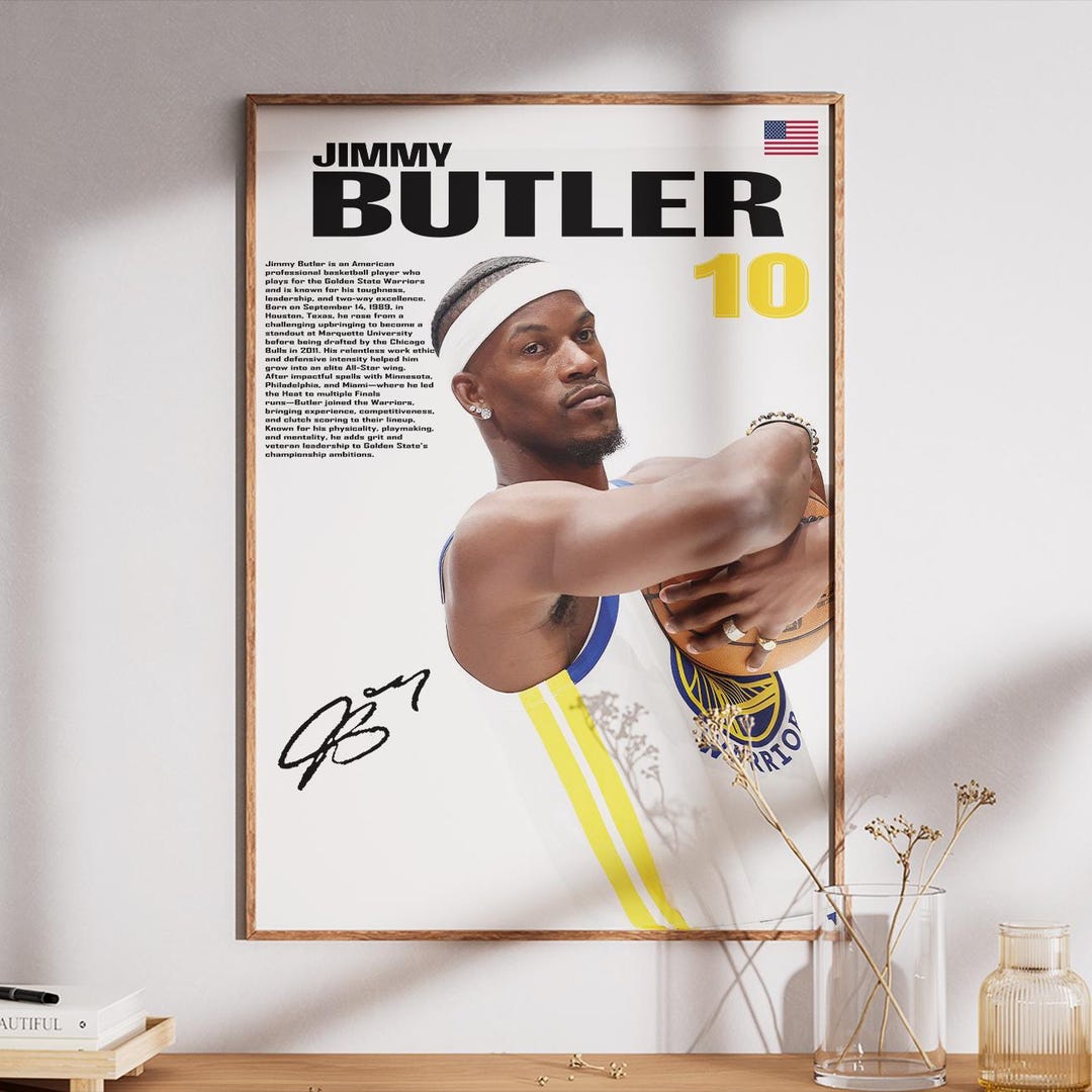 Jimmy Butler Digital Poster | Sports Poster Printable | Digital Sports ...