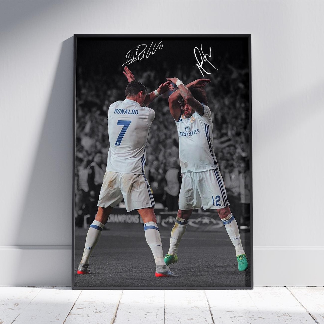 Cristiano Ronaldo Poster, Real Madrid Wall Art, Marcelo Soccer Poster ...