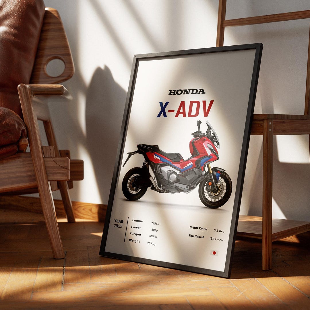 Honda X-ADV Poster | Adventure Scooter Wall Art Print | Modern ...