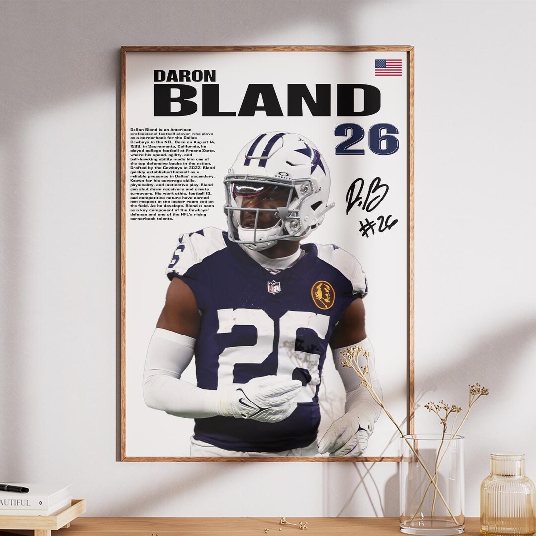 Daron Bland Digital Poster, Printable Sports Poster, Sports Fan Gift ...