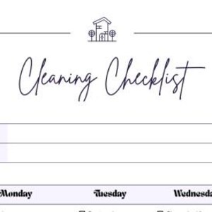 Boho Cleaning Checklist PDF, Printable Home Cleaning Schedule ...
