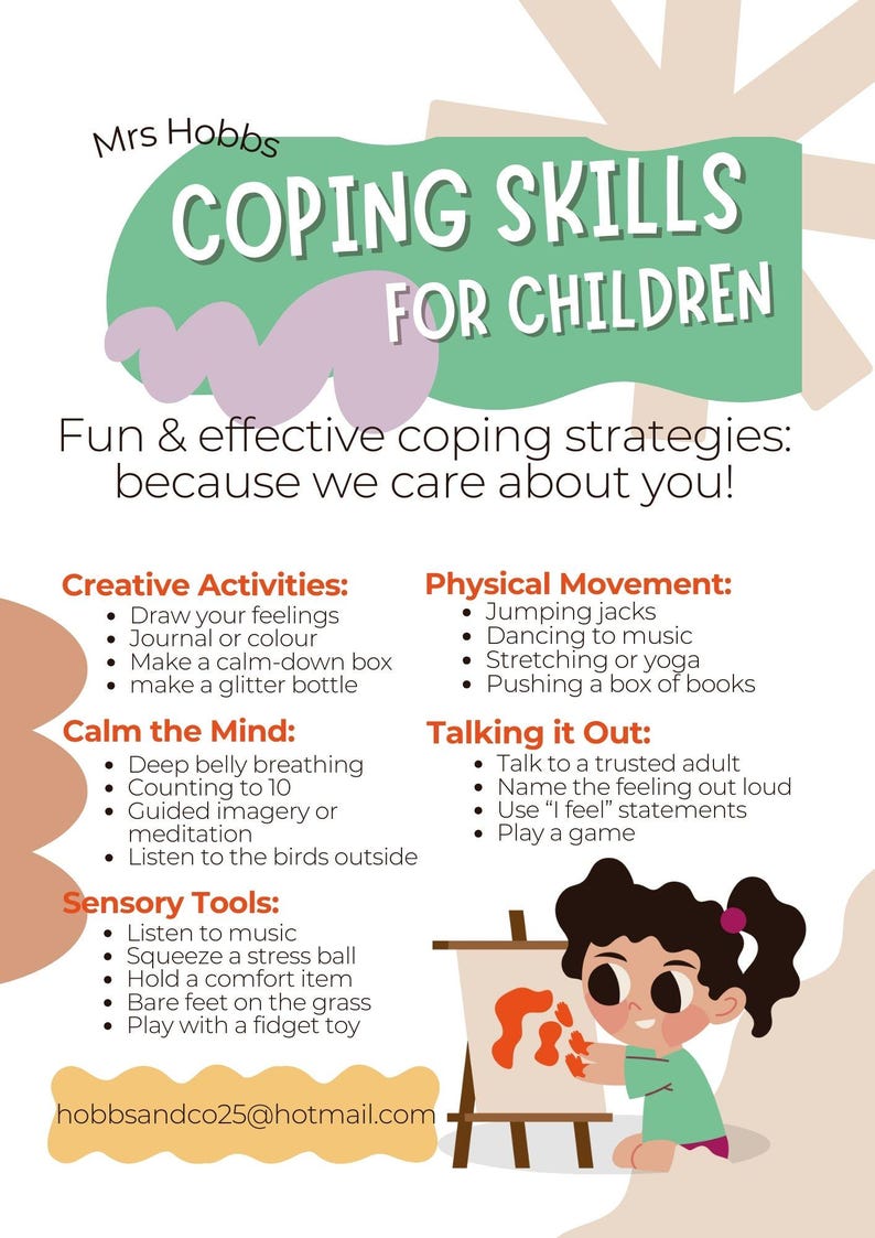 Coping Skills for Children - Etsy