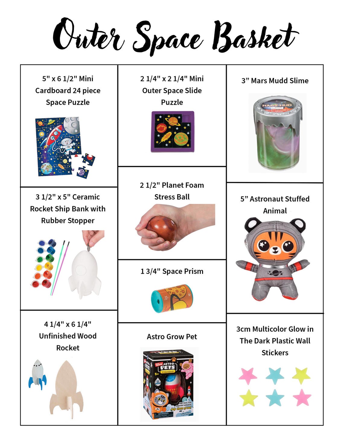 Outer Space Gift Box: STEM Toys, Puzzle, Slime & Astronaut Plush - Etsy