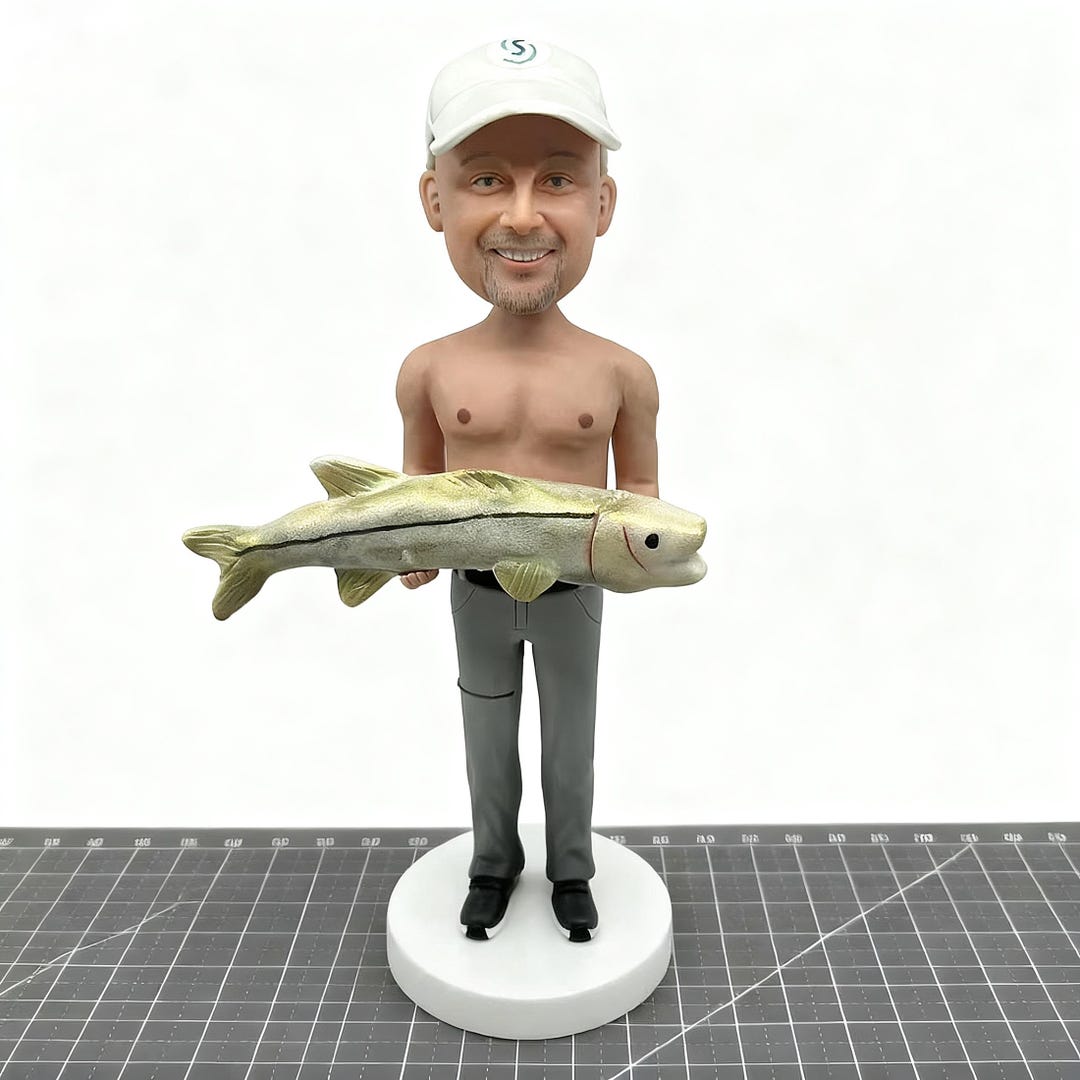 Custom Fishing Bobblehead: Personalized Angler Gift - Etsy