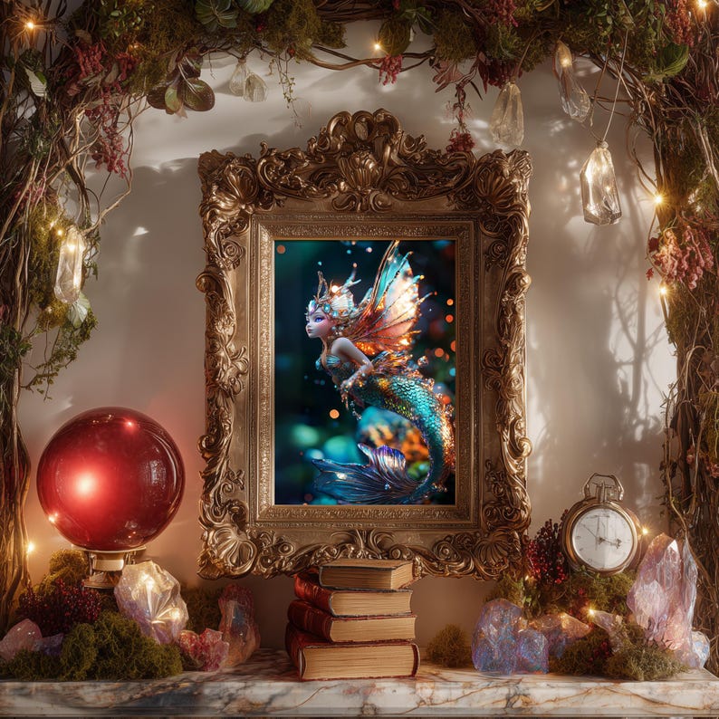 Enchanted Fairy Art Print - Mystic Fantasy Wall Decor, Ethereal Magical ...