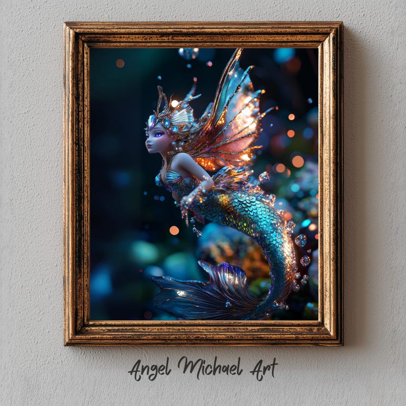 Enchanted Fairy Art Print - Mystic Fantasy Wall Decor, Ethereal Magical ...