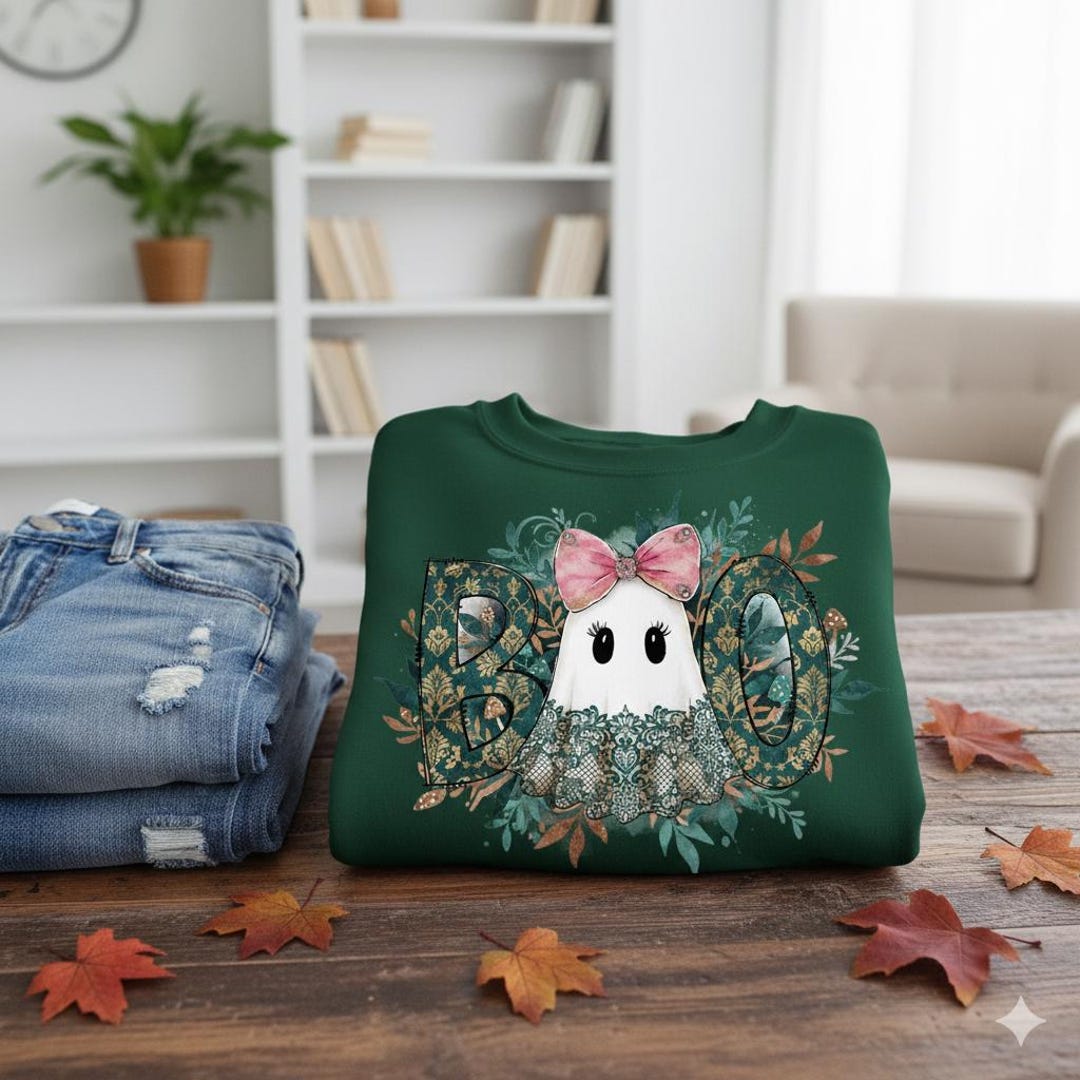 Preppy Ghost Boo Png Leopard Spooky Coquette Png Leopard Ghost ...