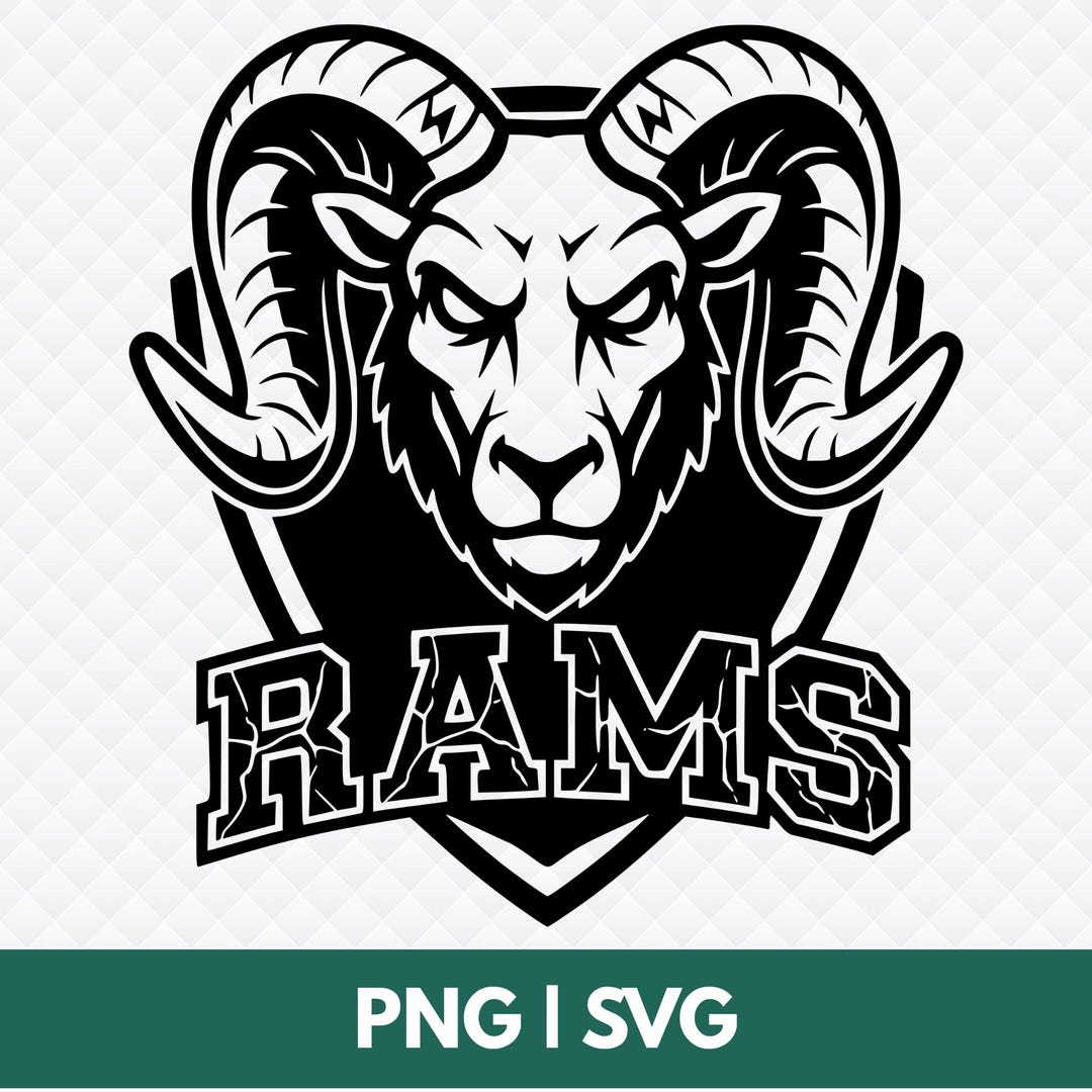 Rams School Sport Team Logo SVG, Rams PNG, Rams PDF, Rams Dxf Baseball, Basketball, Football ...