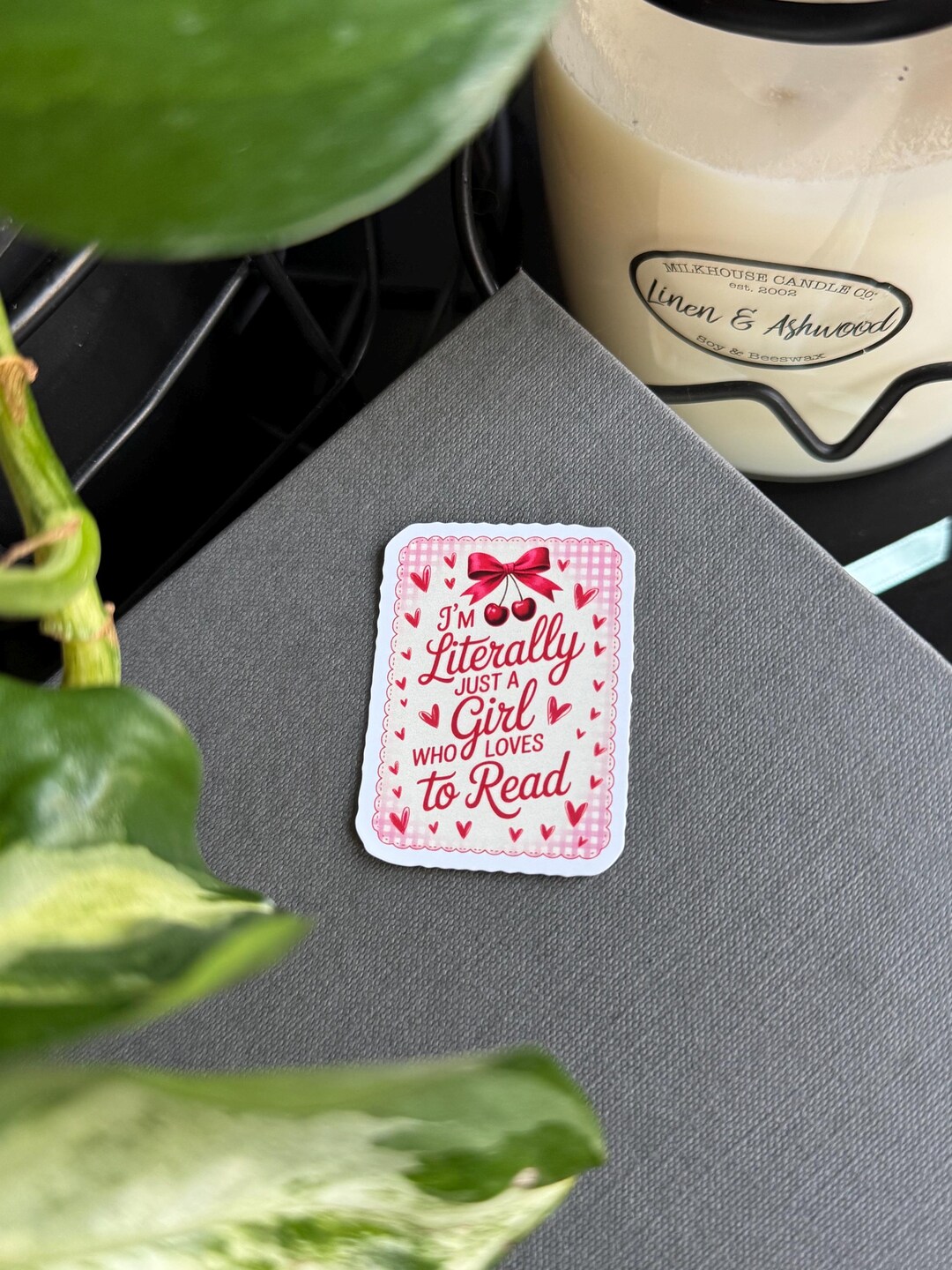 Literally Just a Girl Vinyl Sticker | Bookish - Etsy