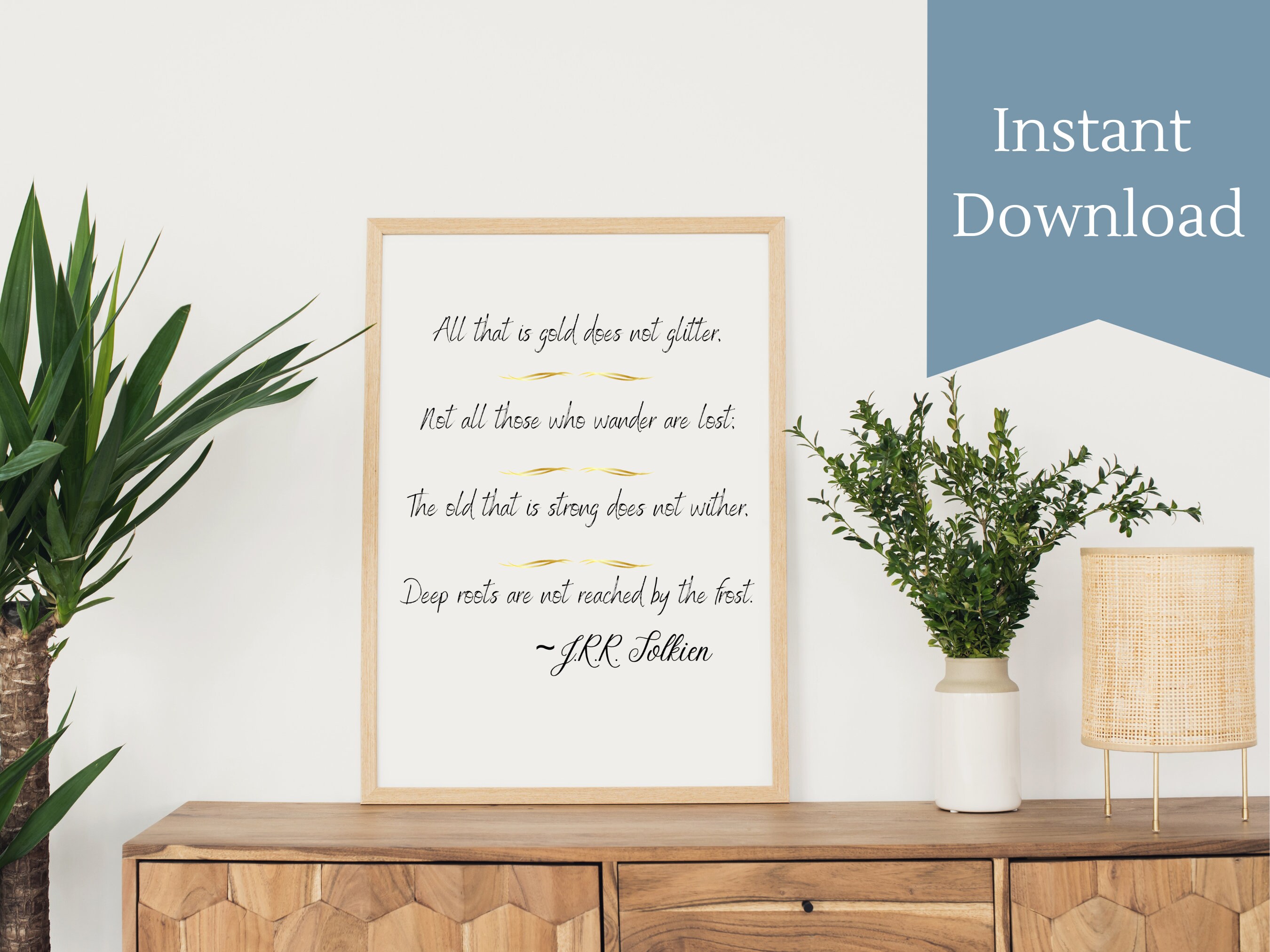 J.R.R. Tolkien Printable Wall Art, Inspirational Quote, Wall Decor - Etsy