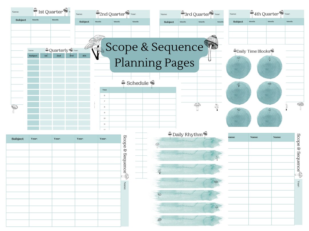 Homeschool Planning Pages, Scope & Sequence, Lesson Plans - Etsy
