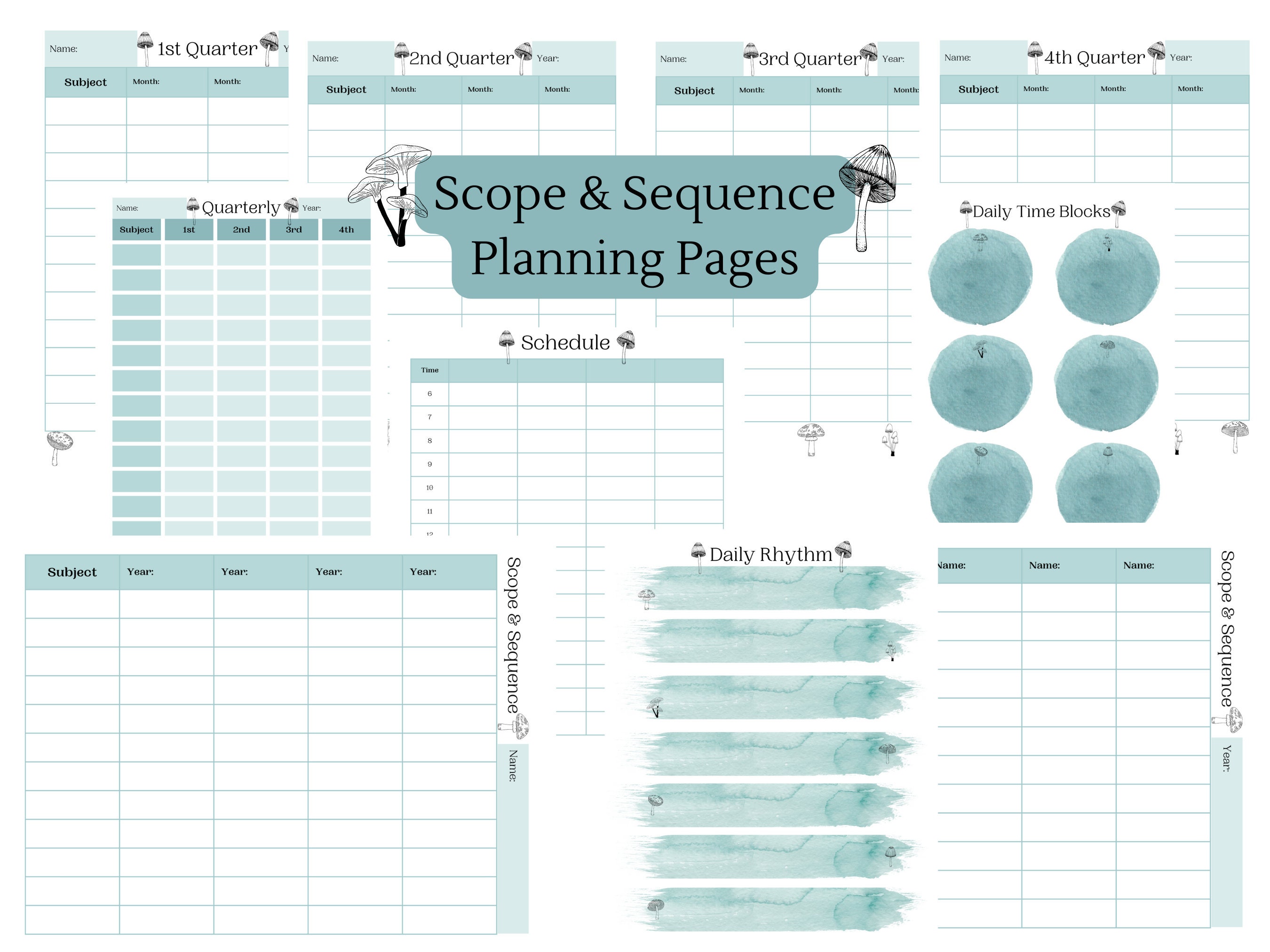 Homeschool Planning Pages, Scope & Sequence, Lesson Plans - Etsy