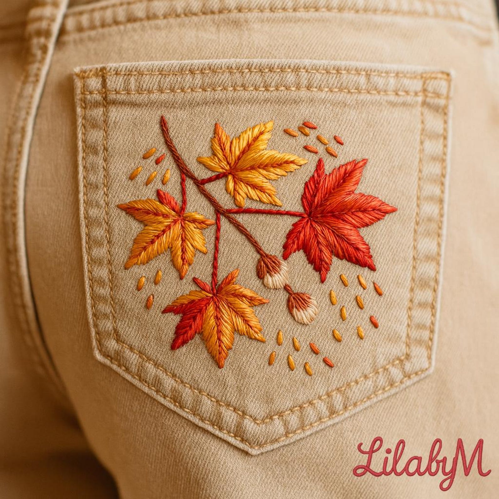 Autumn Maple Leaves Embroidery Pattern – Hand Embroidery PDF, Fall Hoop ...