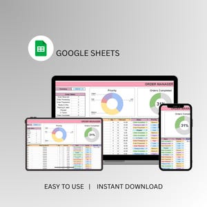 Order Tracker Spreadsheet Google Sheets| Small Business Status ...