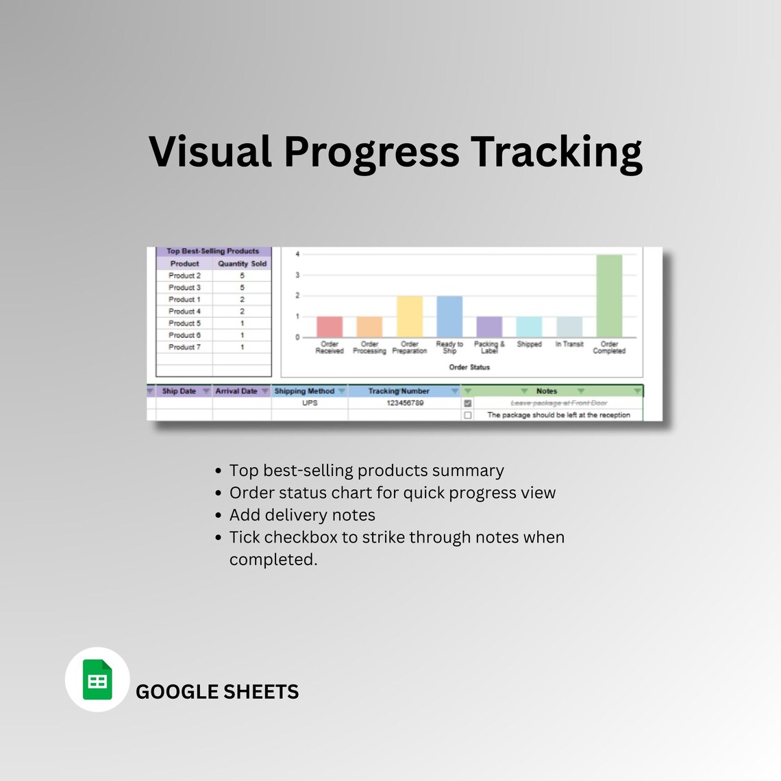 Order Tracker Spreadsheet Google Sheets| Small Business Status ...