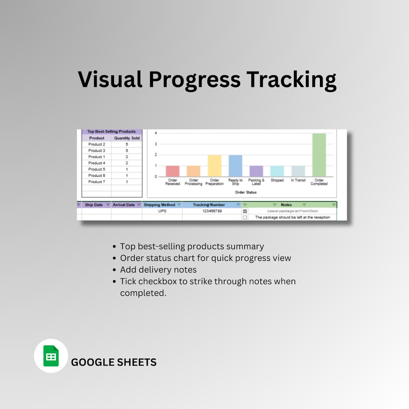 Order Tracker Spreadsheet Google Sheets| Small Business Status ...
