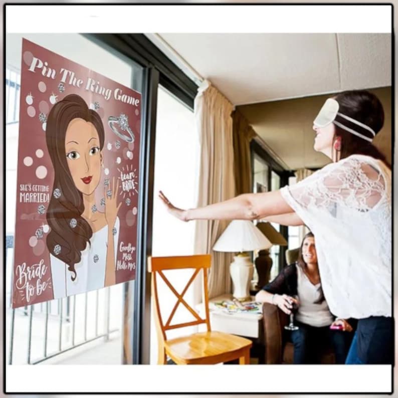 Fun "pin the Ring on the Bride" Game – 40 Player Bridal Shower ...