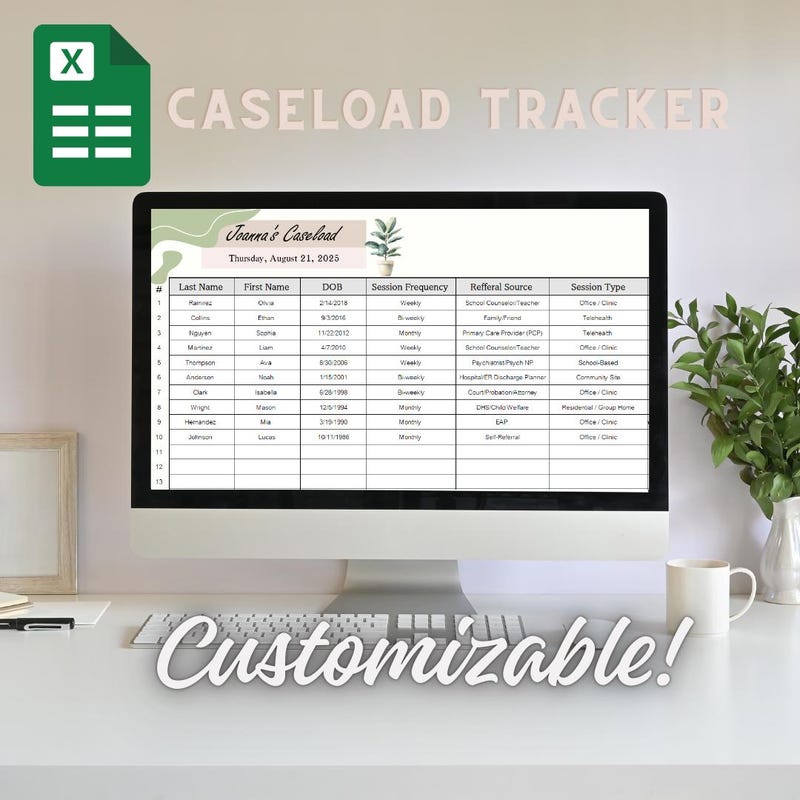 Excel Templates Cute - Etsy