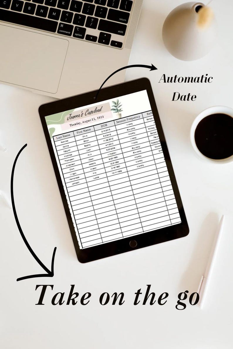 Minimalist Caseload Tracker | Editable Excel Template - Etsy