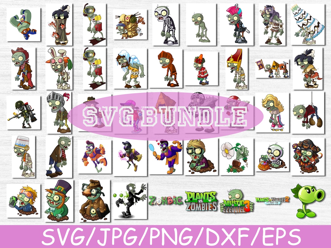 Plant and Zombie Clipart/ Plants Vs Zombies Png/ Plants Vs Zombies ...
