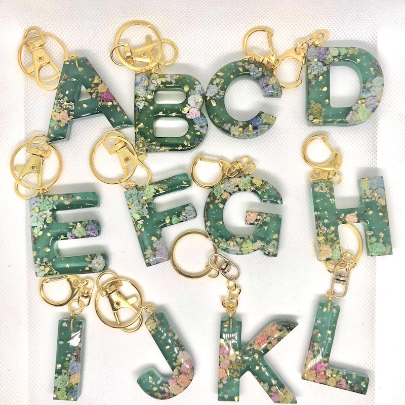 Flower Real Keychain - Etsy