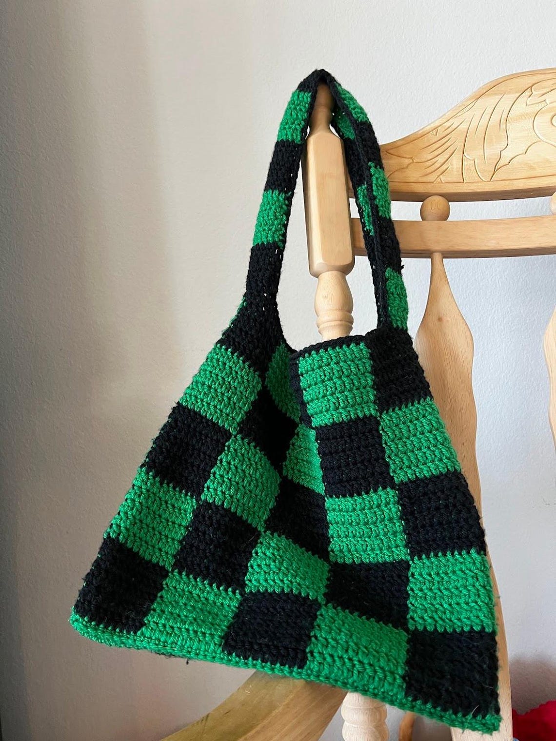 Crochet Pattern PDF Demon Slayer Tanjiro Kamado Checkered Bag - Etsy