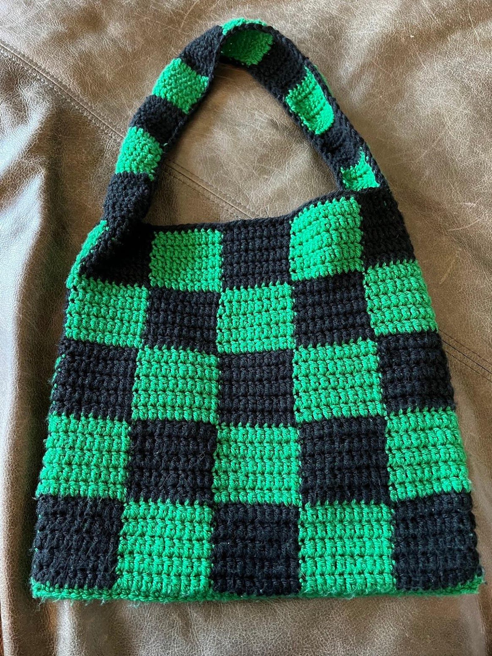 Crochet Pattern PDF Demon Slayer Tanjiro Kamado Checkered Bag - Etsy