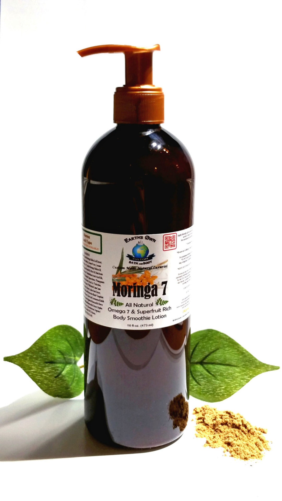 16 Oz Moringa 7 All Natural Superfruit Rich Body Smoothie Lotion PEG ...
