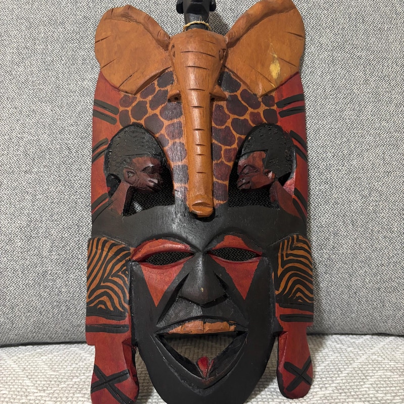 Wooden Folk Art Masks - Etsy