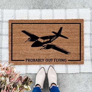 Custom Tail Number Doormat, Personalized Last Name Welcome Mat ...