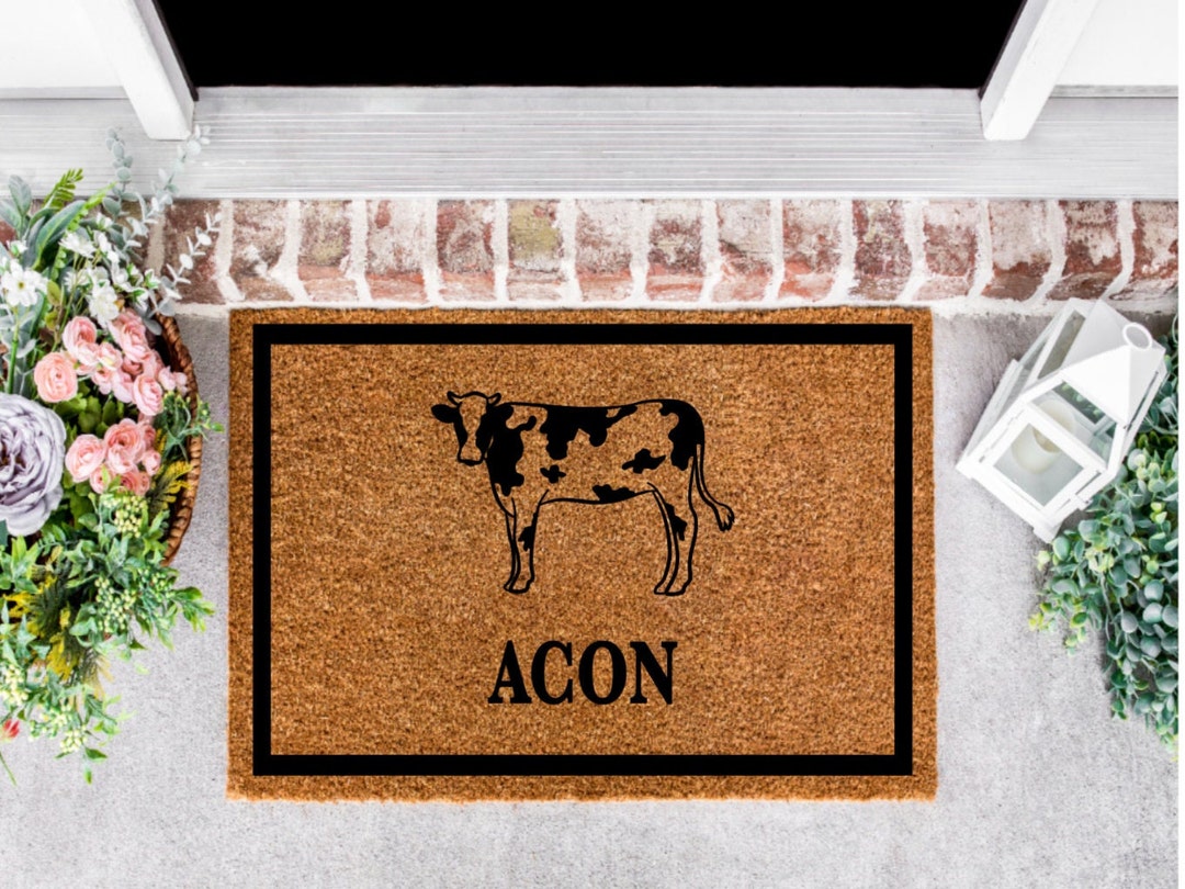 COW Custom Door Mat, Last Name Doormat, Housewarming Gift, Wedding Gift ...