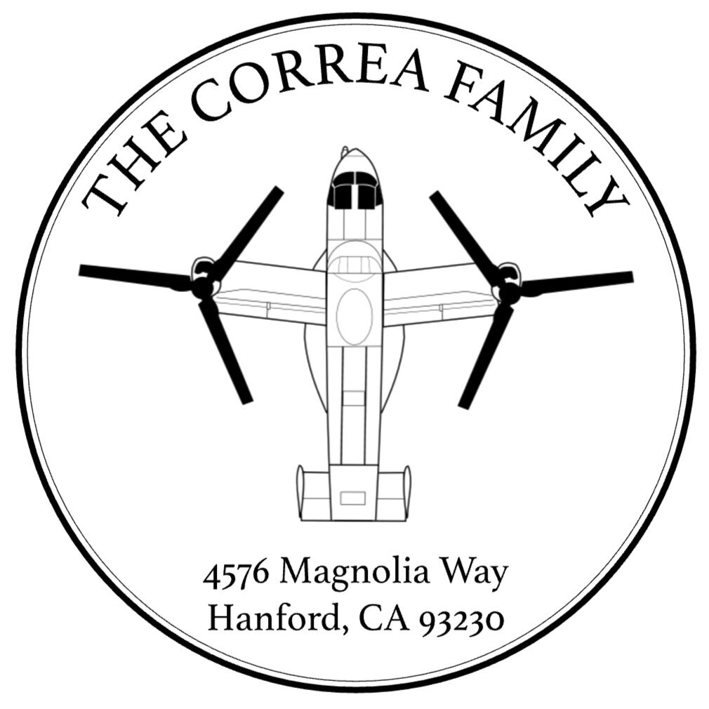 Custom Self-inking Address Stamp - Aircraft Design, Personalized Gift ...