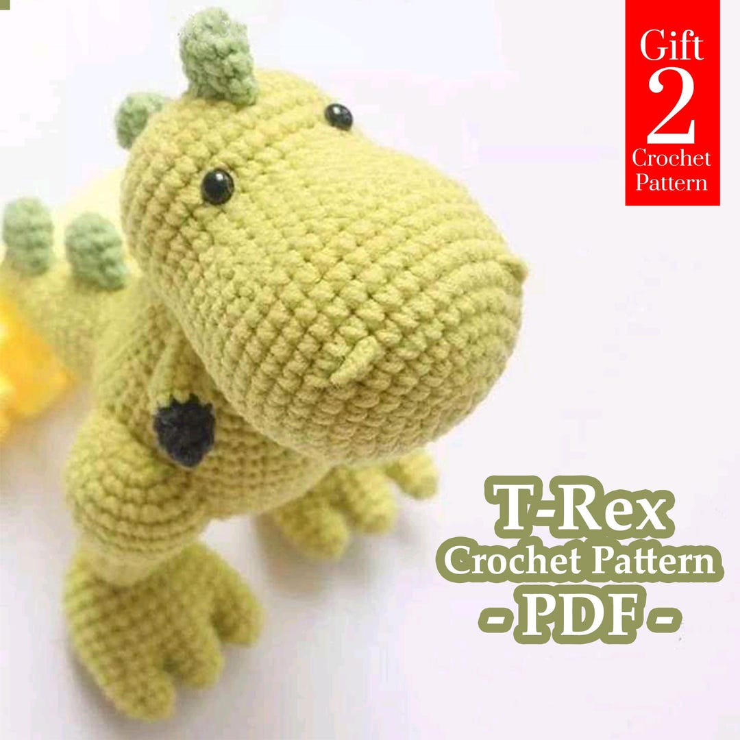 T-rex Crochet Pattern, Amigurumi Pattern T-rex, Crochet Pattern T-rex ...
