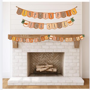 Pumpkin Pies for Sale Banner | Thanksgiving Farmhouse Garland | Rustic ...