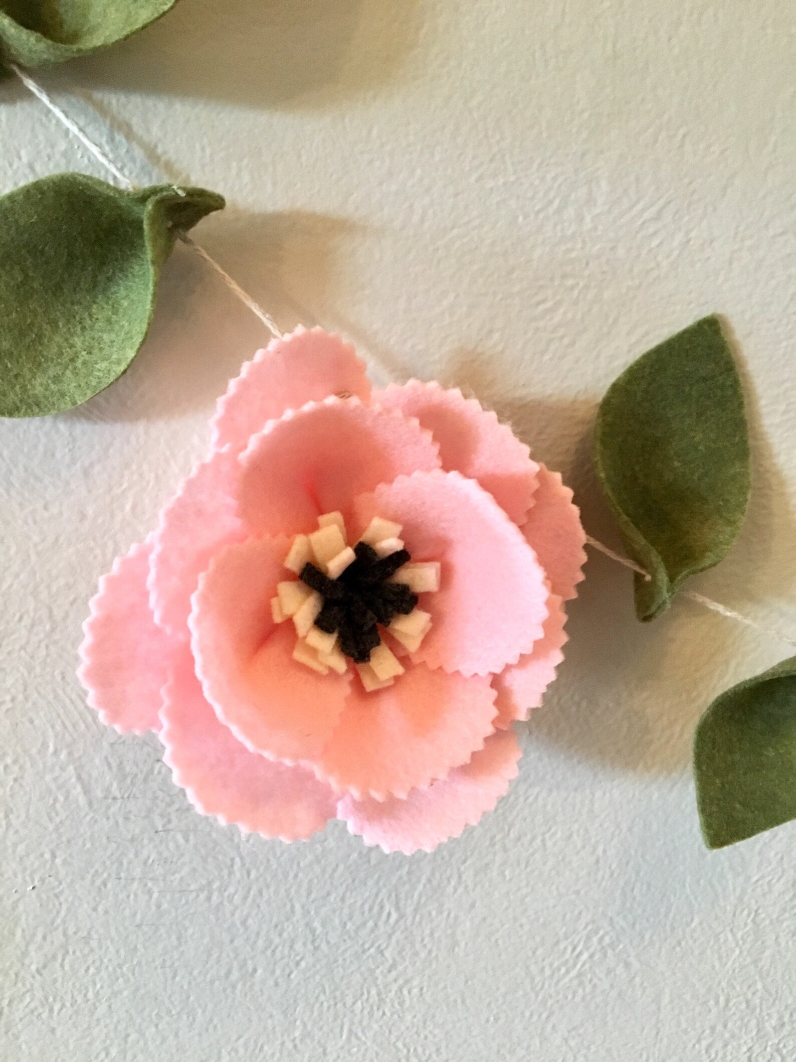 Felt Floral Flower Garland // Spring Decor // Nursery // | Etsy