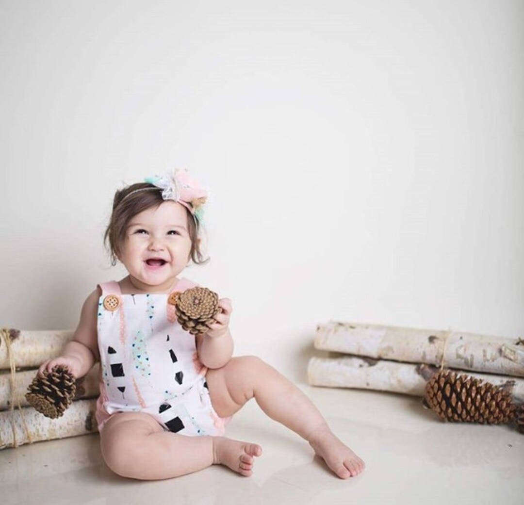 Feather Boho Bohemian Baby Girl Bubble Romper Bodysuit Playsuit - Etsy