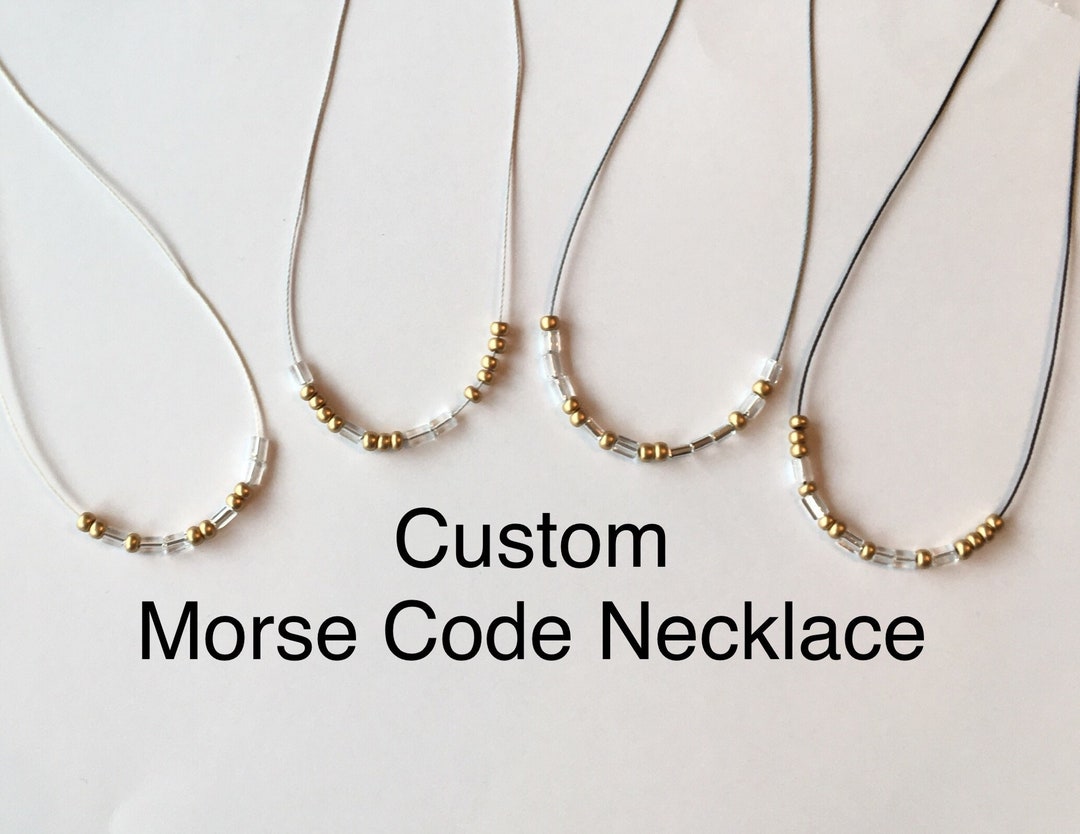 Morse Code Necklace / Custom Morse Code Necklace / Custom Morse Code ...