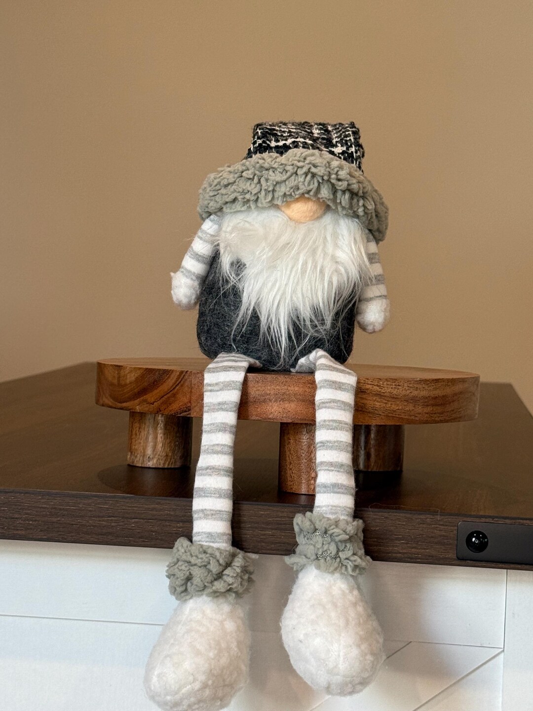 Handmade Gnome Plush With Long Legs, Weighed Bottom Table Decor 14” X 5 ...